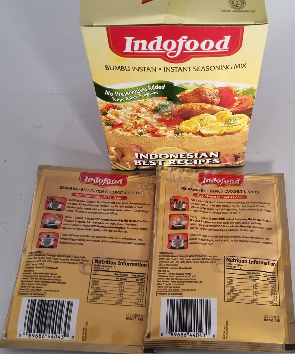 Indofood Instant Seasoning Mix Paste Rendang 12 x 57g – Indofood Online